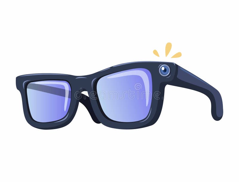 Smart Glasses Camera Gadget Technology Cartoon Illustration Vector ...