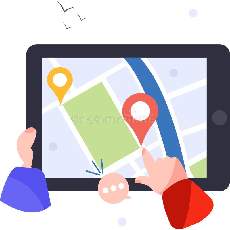 Geolocation Illustration Which Can Easily Modify or Edit Stock ...