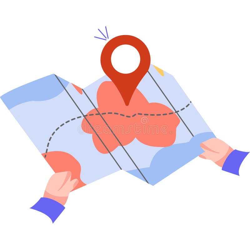 Map Navigation Illustration Which Can Easily Modify or Edit Stock ...