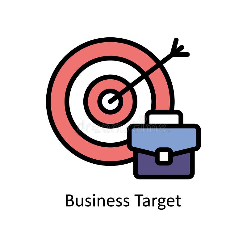 Business Target Vector Filled Outline Icon Design Illustration ...