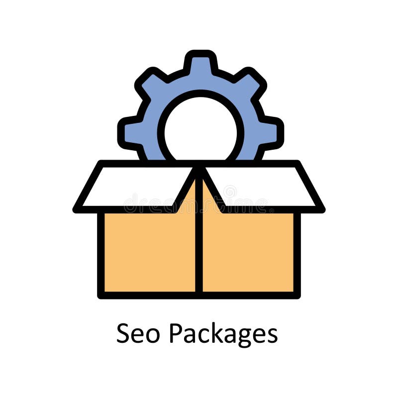 SEO Packages Vector Filled Outline Icon Design Illustration. Business ...