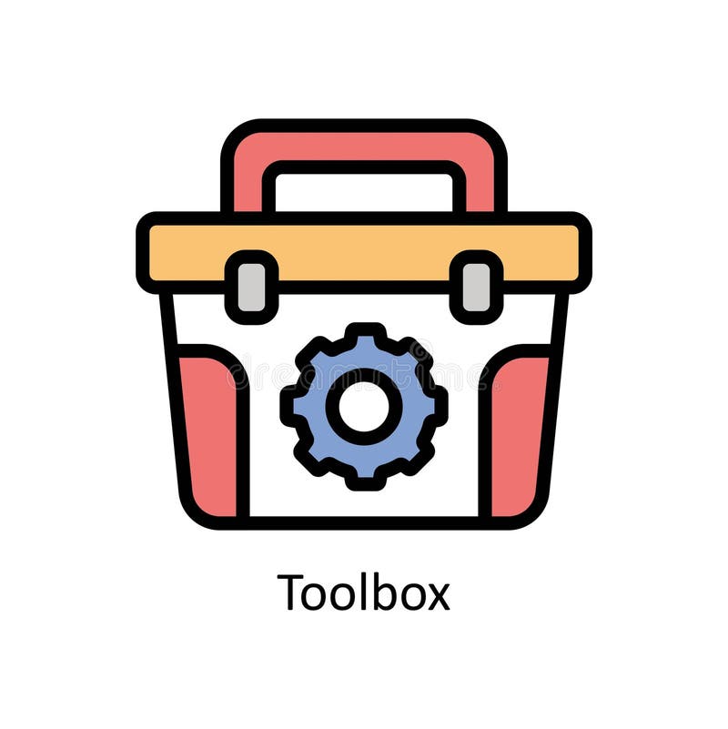 Toolbox Vector Filled Outline Icon Design Illustration. Business and ...