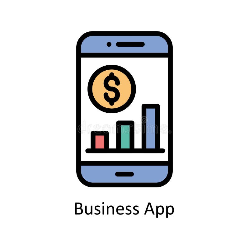 Business App Vector Filled Outline Icon Design Illustration. Business ...