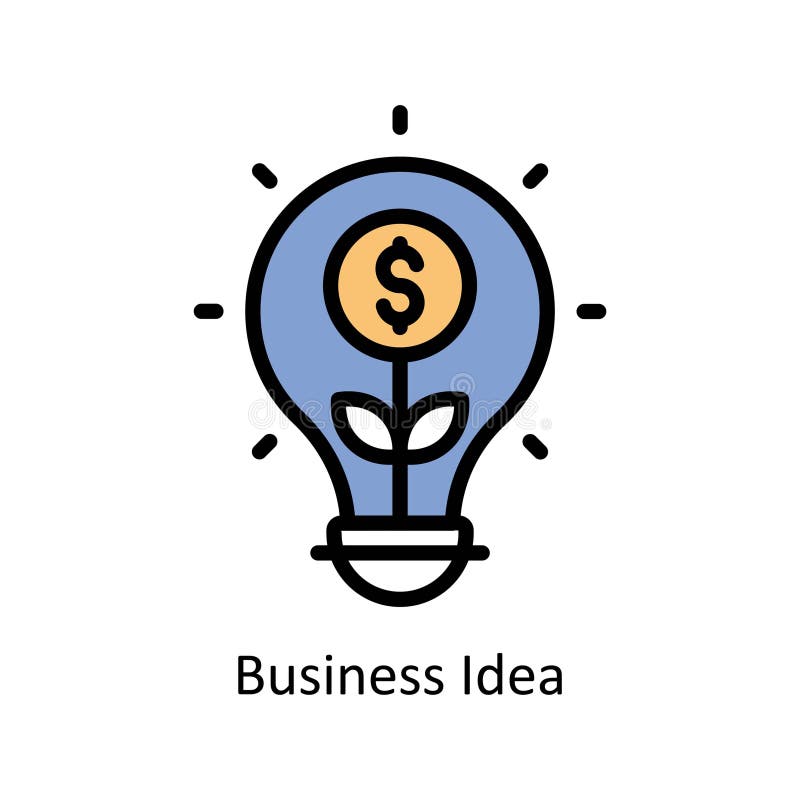 Business Idea Vector Filled Outline Icon Design Illustration. Business ...