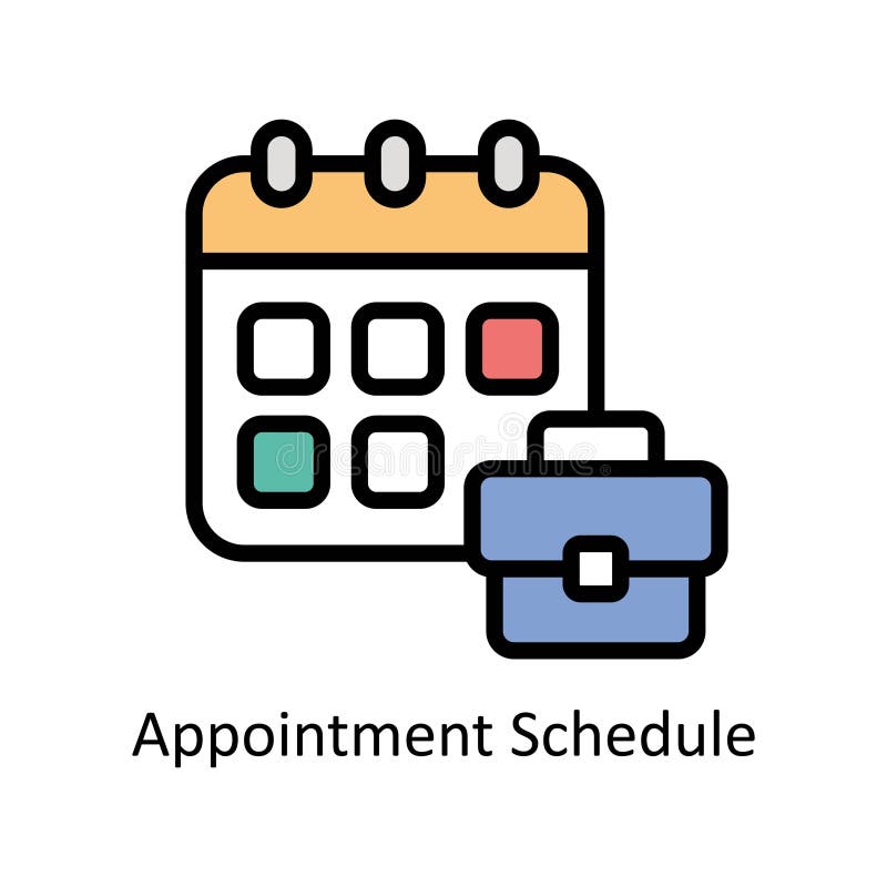 Appointment Schedule Vector Filled Outline Icon Design . Business and ...