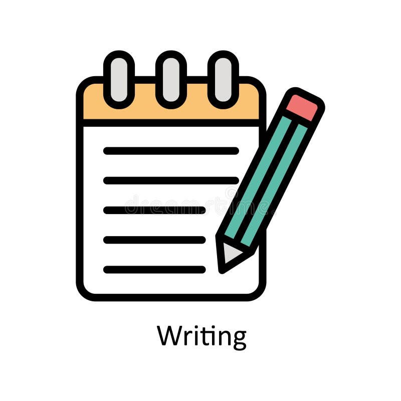 Writing Vector Filled Outline Icon Design Illustration. Business and ...