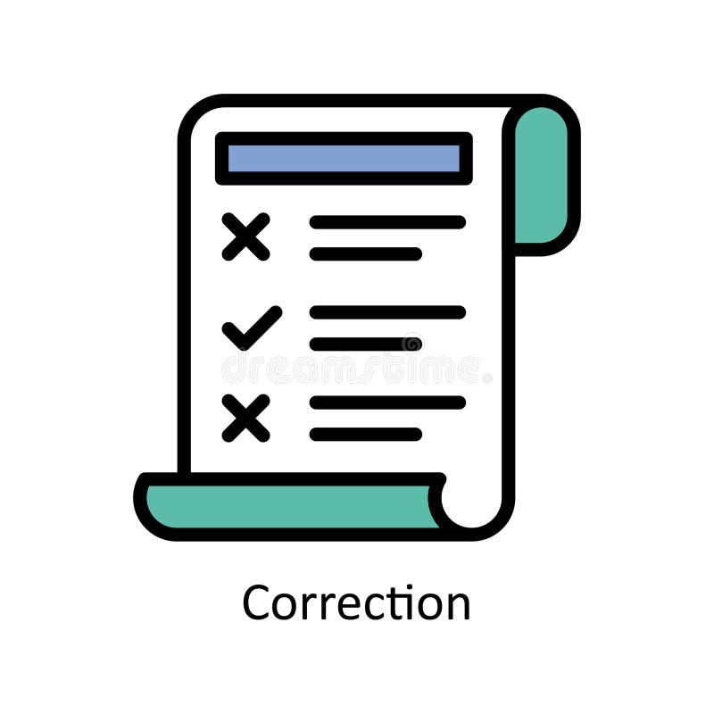 Correction Vector Filled Outline Icon Design Illustration. Business and ...