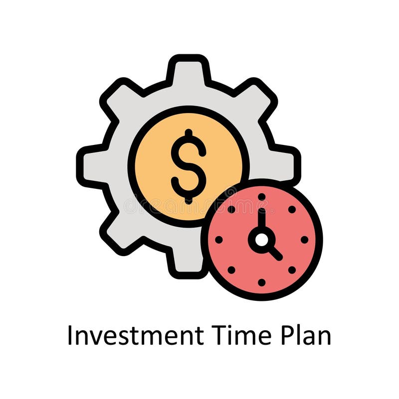Investment Time Plan Vector Filled Outline Icon Design . Business and ...