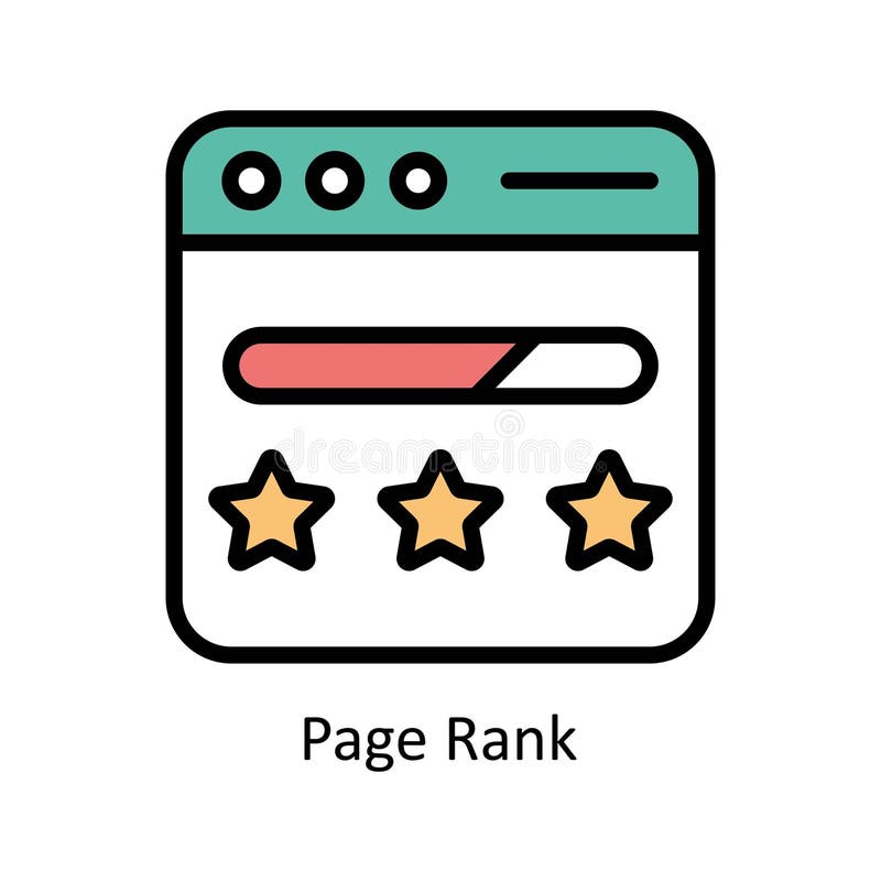 Page Rank Vector Filled Outline Icon Design Illustration. Business and ...