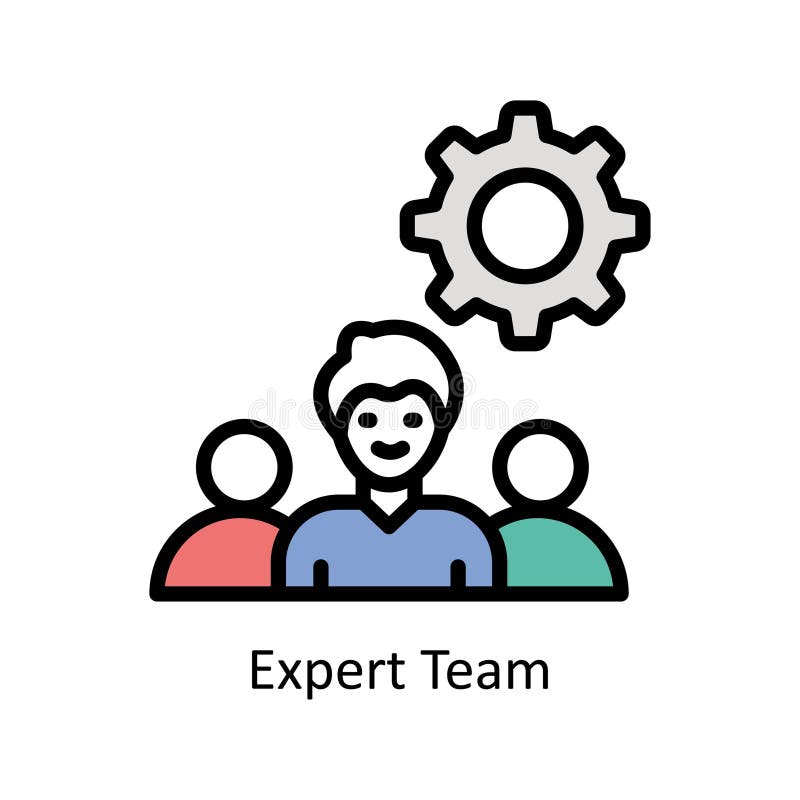 Expert Team Vector Filled Outline Icon Design Illustration. Business ...