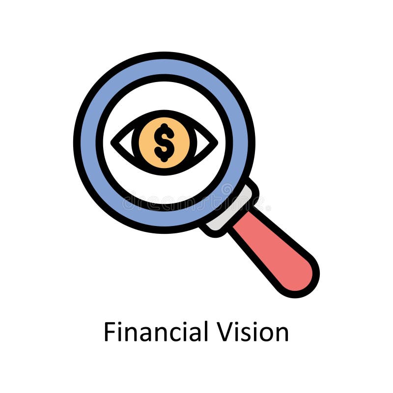 Financial Vision Vector Filled Outline Icon Design Illustration ...