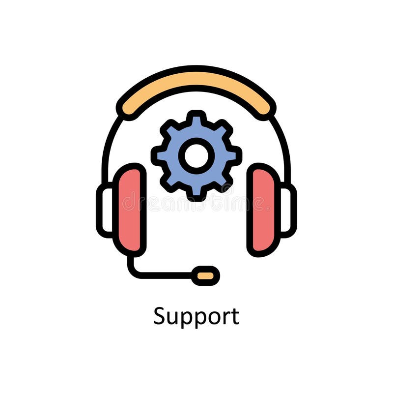 Support Vector Filled Outline Icon Design Illustration. Business and ...