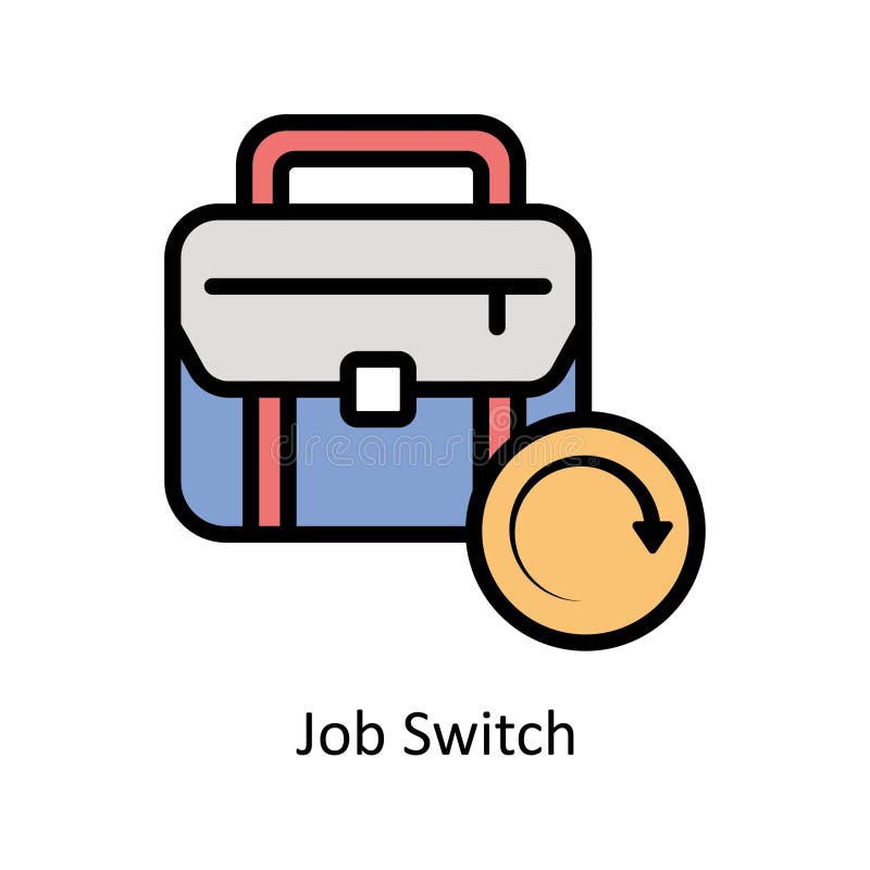 Job Switch Vector Filled Outline Icon Design Illustration. Business and ...
