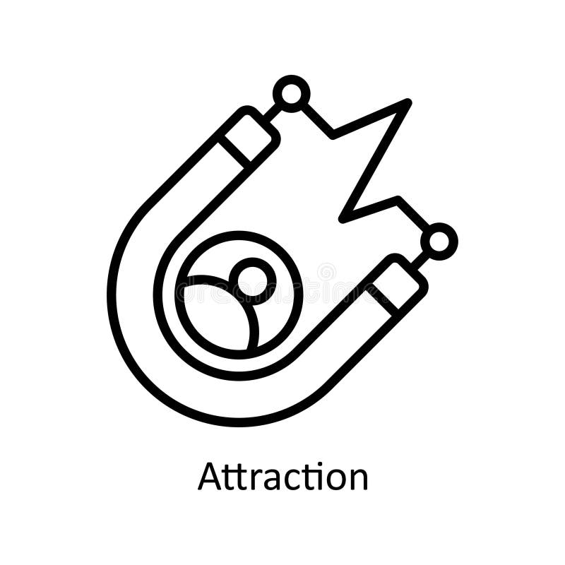 Attraction Vector Outline Icon Design Illustration. Business and ...