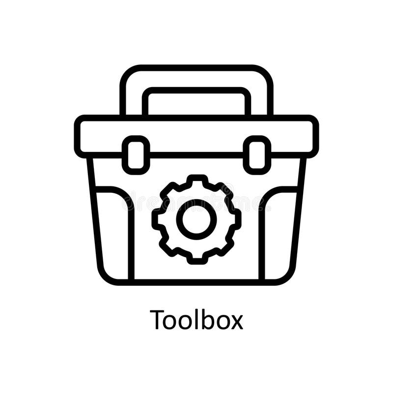 Toolbox Vector Outline Icon Design Illustration. Business and ...