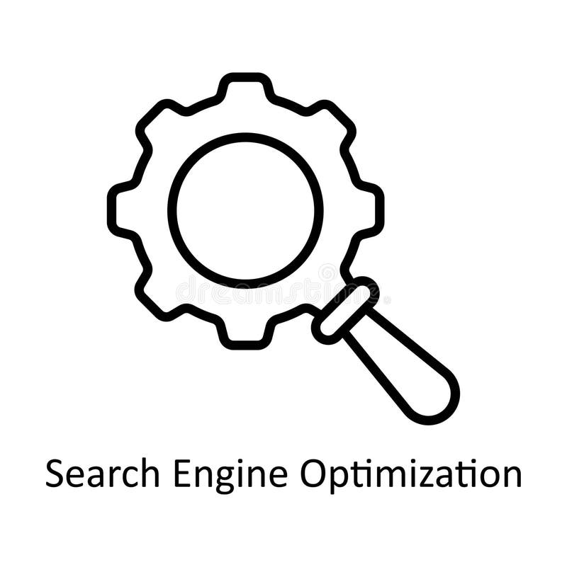 Search Engine Optimization Vector Outline Icon Design Illustration ...