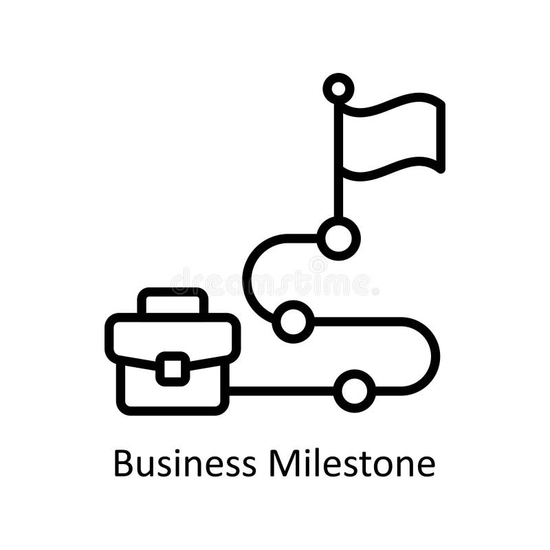 Business Milestone Vector Outline Icon Design Illustration. Business ...