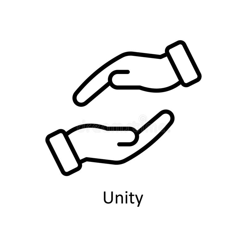 Unity Vector Outline Icon Design Illustration. Business and Management ...
