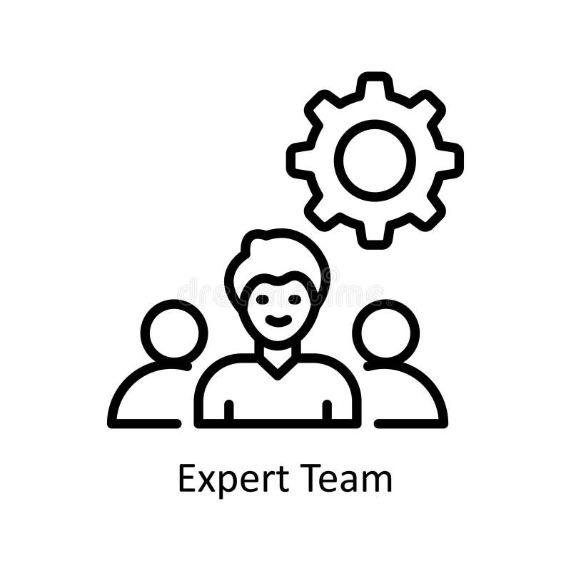 Expert Team Vector Outline Icon Design Illustration. Business and ...