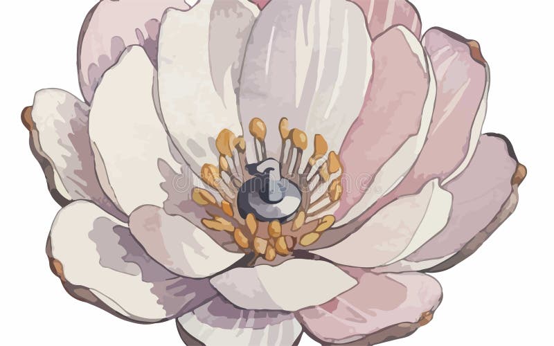 Angel Eyes Flower Watercolor Art and Illustration Created with AI Use ...