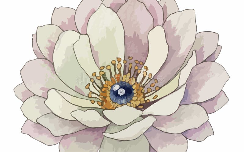 Angel Eyes Flower Watercolor Art and Illustration Created with AI Use ...