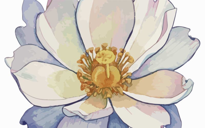 Angel Eyes Flower Watercolor Art and Illustration Created with AI Use ...
