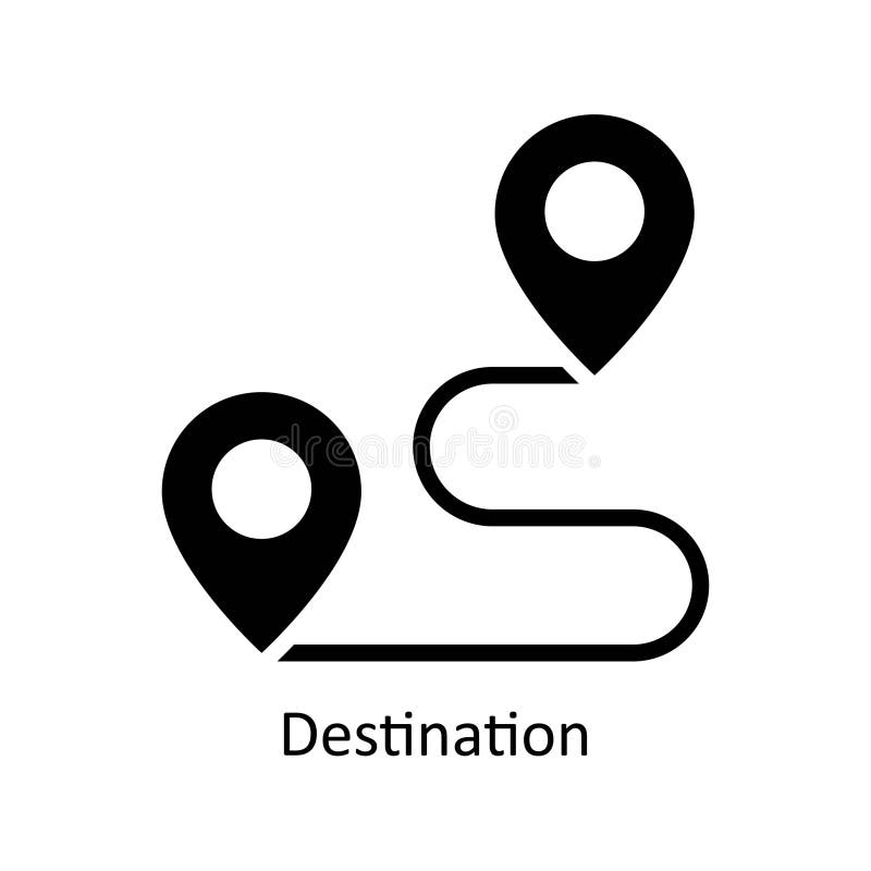 Destination Vector Solid Icon Design Illustration. Business and ...