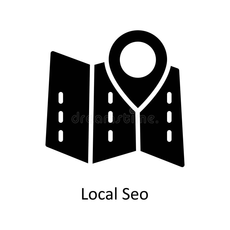 Local SEO Vector Solid Icon Design Illustration. Business and ...