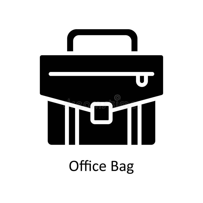 Office Bag Vector Solid Icon Design Illustration. Business and ...