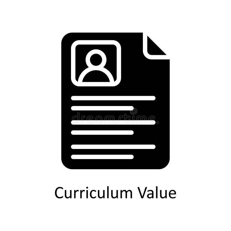 Curriculum Value Vector Solid Icon Design Illustration. Business and ...