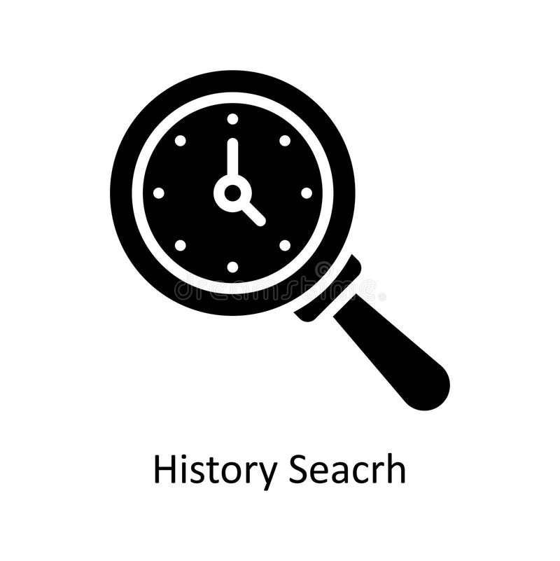 History Search Vector Solid Icon Design Illustration. Business and ...