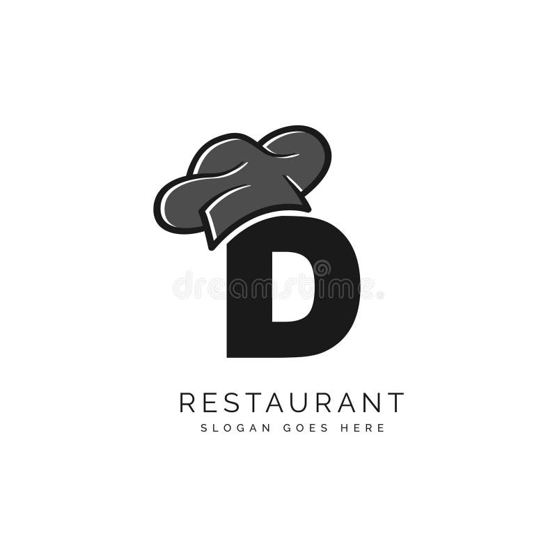 Letter D Logo with Chef S Hat for a Restaurant. Alphabet D Concept ...