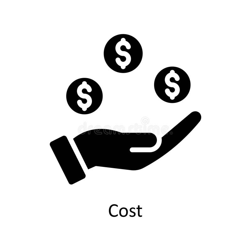Cost Vector Solid Icon Design Illustration. Business and Management ...