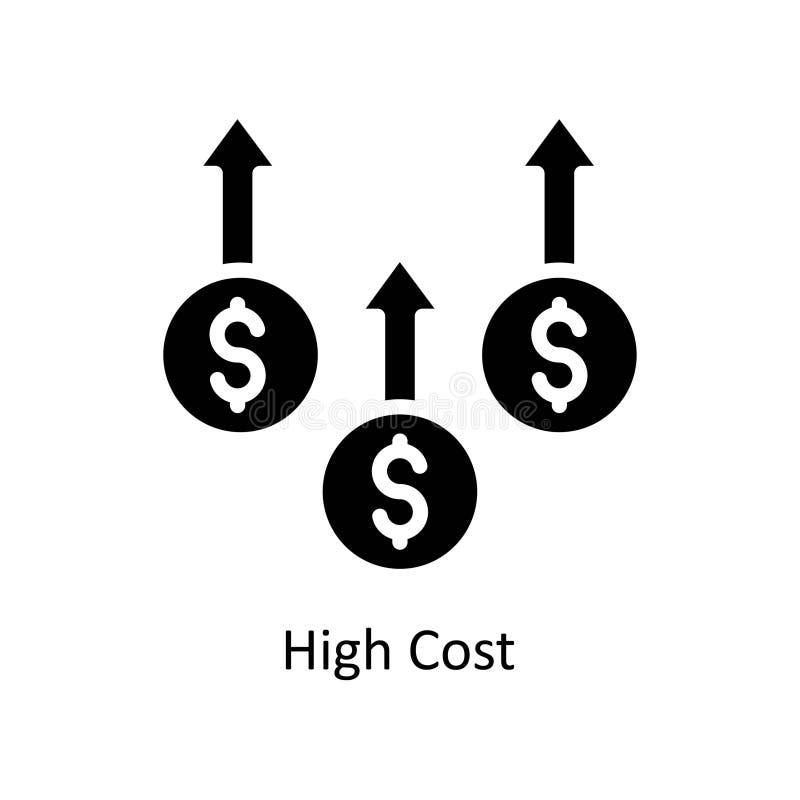 Cost Vector Filled Outline Icon Design Illustration. Business and ...