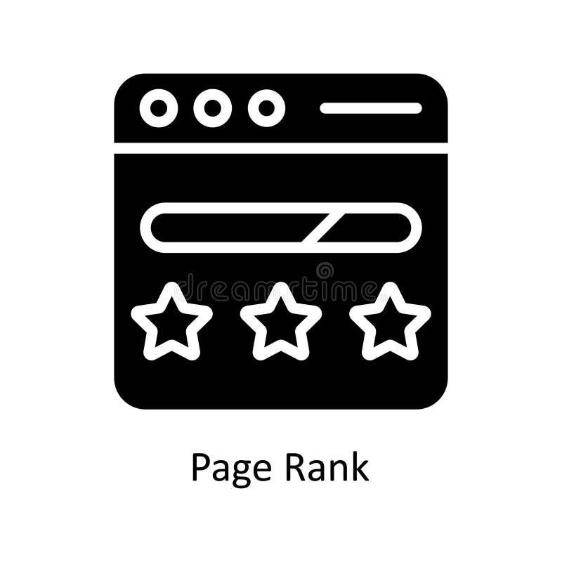 Page Rank Vector Solid Icon Design Illustration. Business and ...