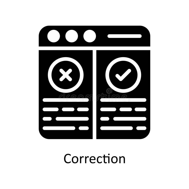 Correction Vector Solid Icon Design Illustration. Business and ...