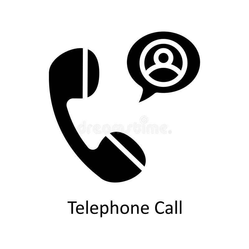 Telephone Call Vector Solid Icon Design Illustration. Business and ...