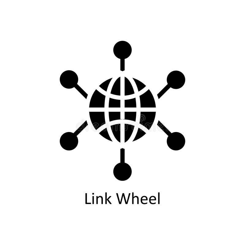 Link Wheel Vector Solid Icon Design Illustration. Business and ...