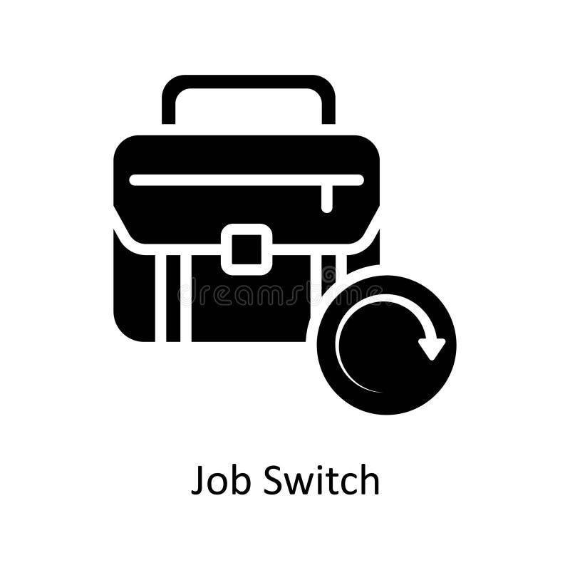 Job Switch Vector Solid Icon Design Illustration. Business and ...
