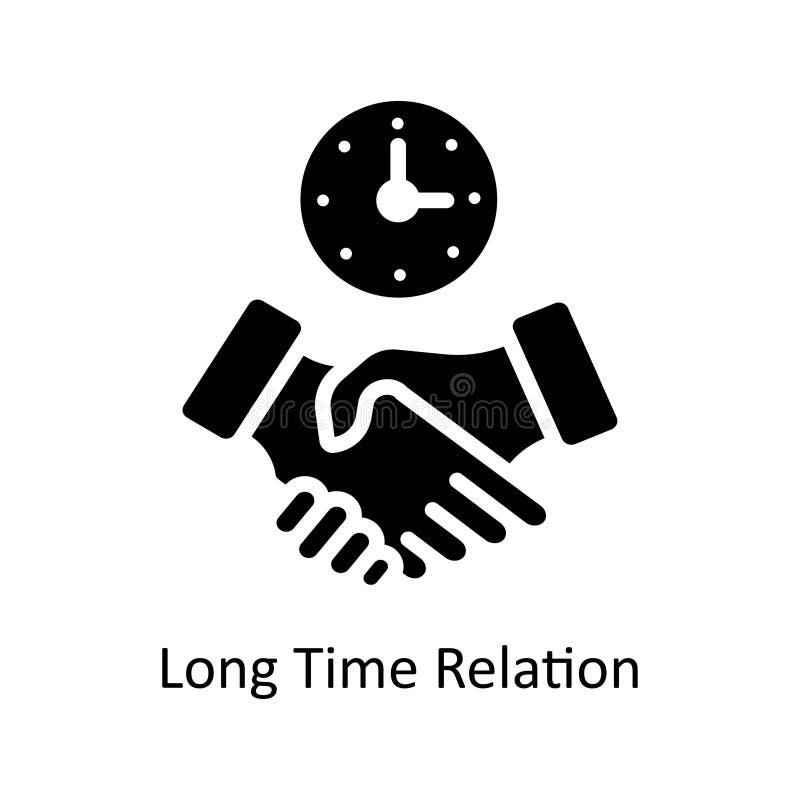 Long Time Relation Vector Solid Icon Design Illustration. Business and ...