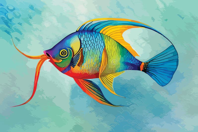 Angelfish Watercolor Art and Illustration Created with AI Use Any Kinds ...