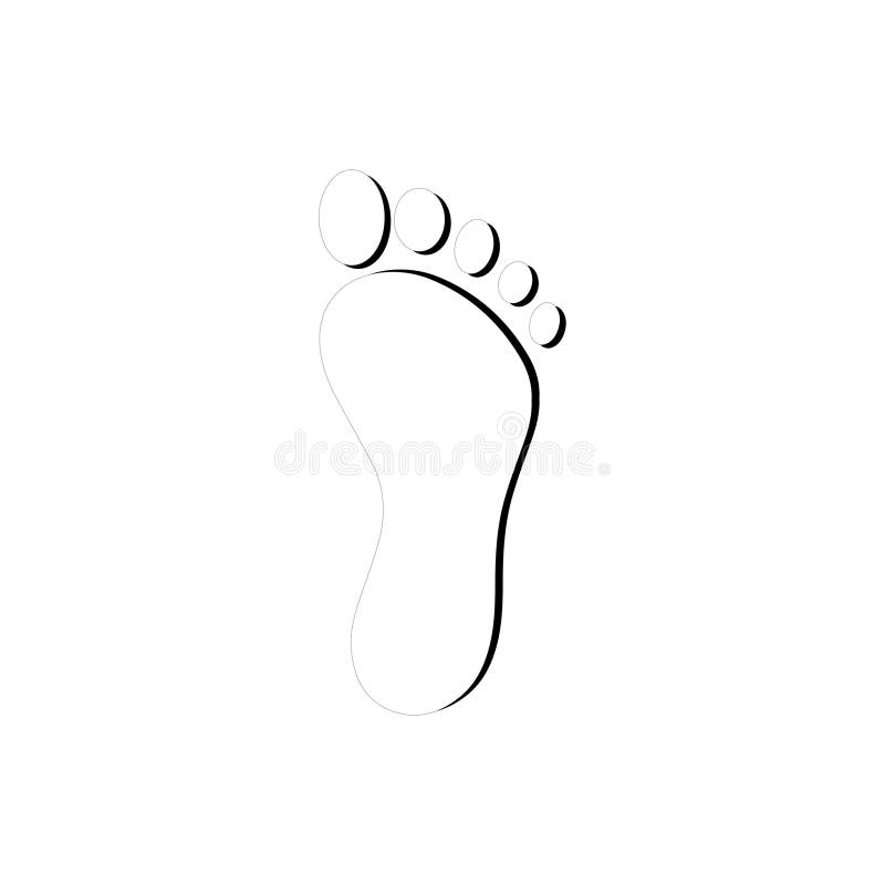 Foot Line Icon. Human Footprint Step Icon Stock Vector - Illustration ...