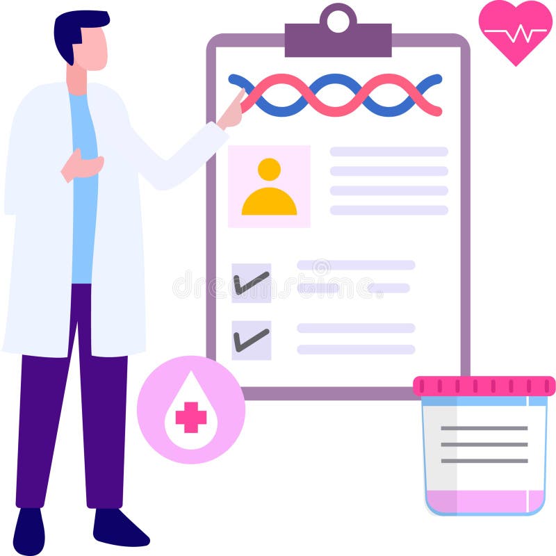DNA Report Illustration Which Can Easily Modify or Edit Stock Vector ...