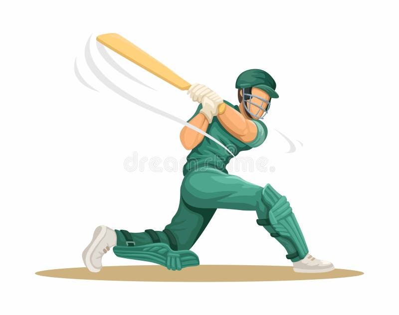 Cricket Pose Stock Illustrations – 502 Cricket Pose Stock Illustrations ...