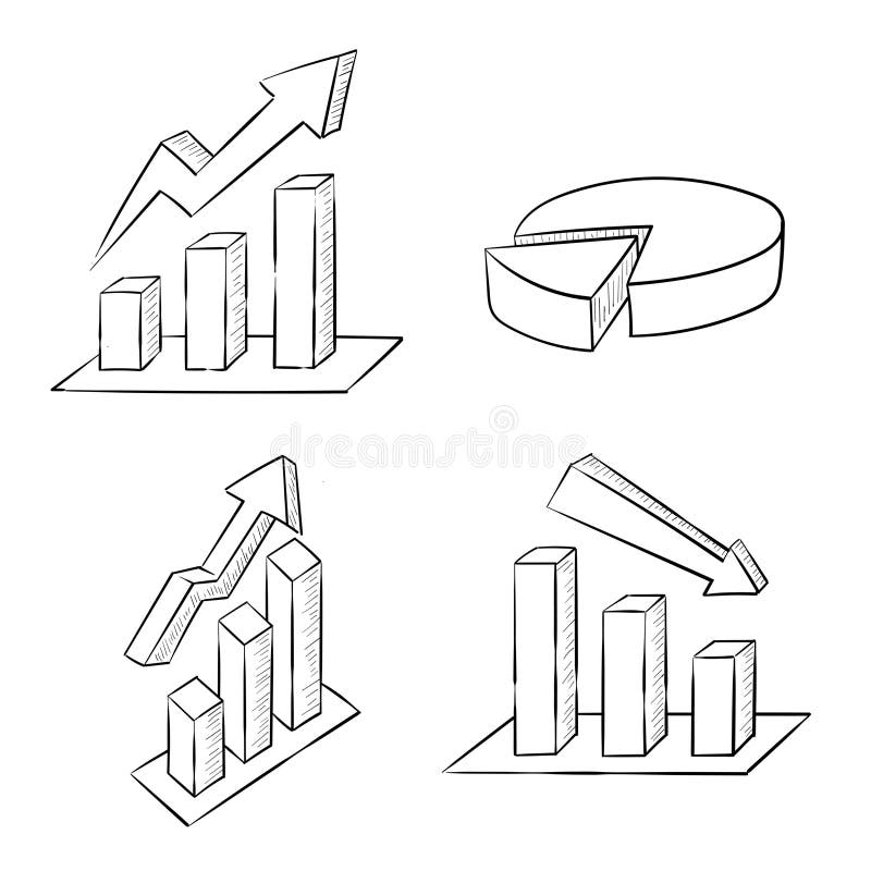 Graphic Chart Hand Drawn Vector. Stock Vector - Illustration of drawn ...