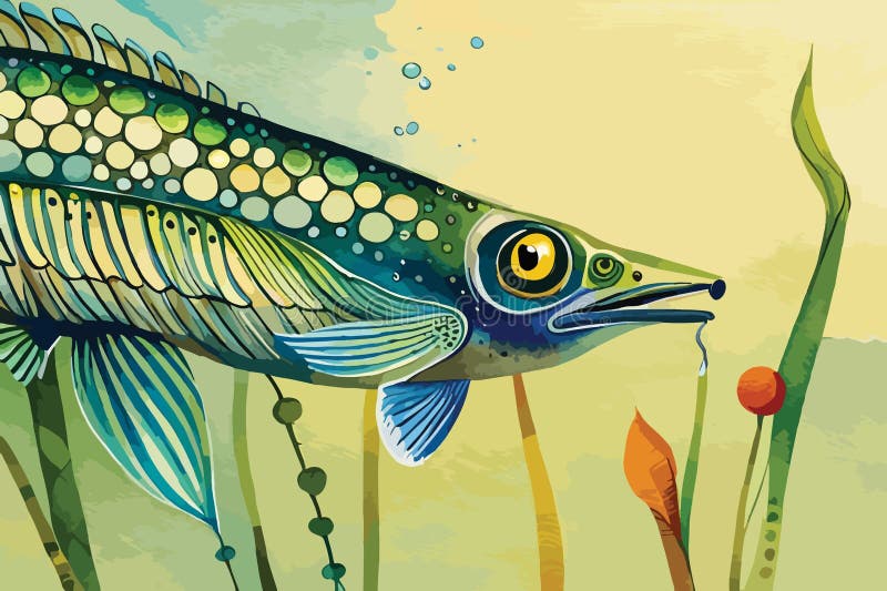 Goby Fish Watercolor Vector Art Illustration.fishes in Digital AI ...