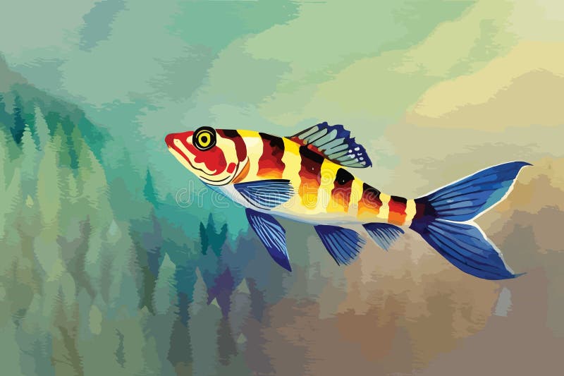 Goby Fish Watercolor Vector Art Illustration.fishes in Digital AI ...