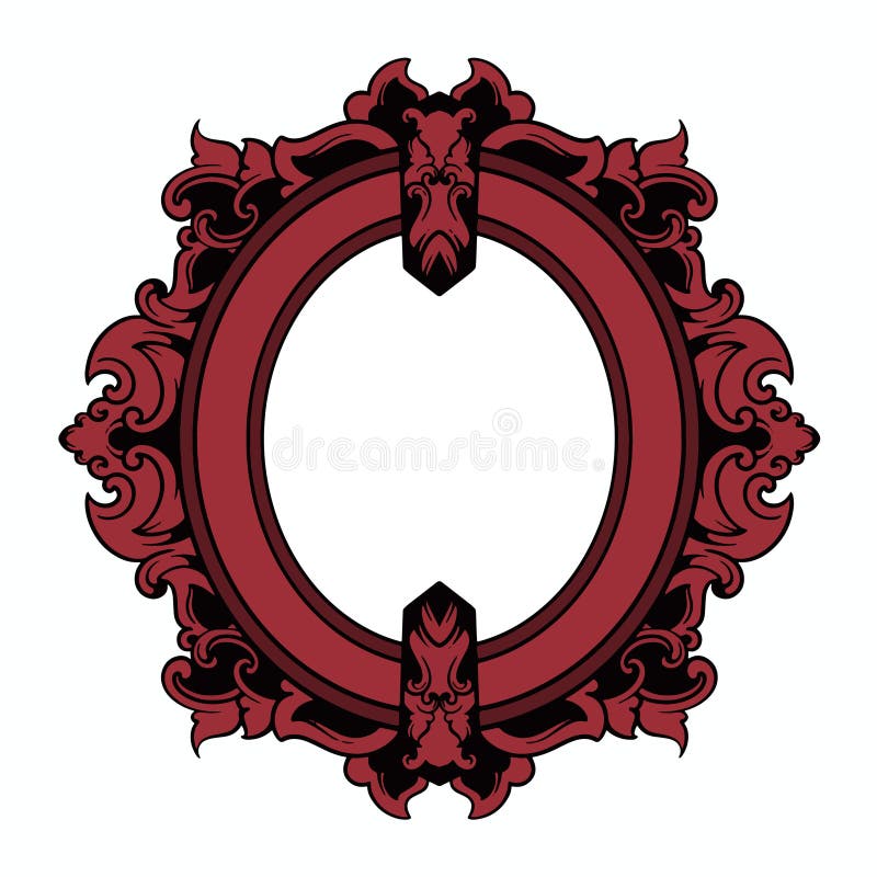 Frame, Border Vector Vintage Ornament with Carved Motif Stock ...