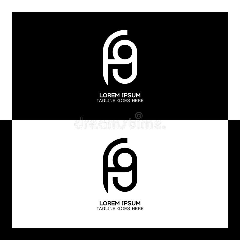 FG Initial Letters Linked Elegant Logo. Letter F and G Pattern Design ...