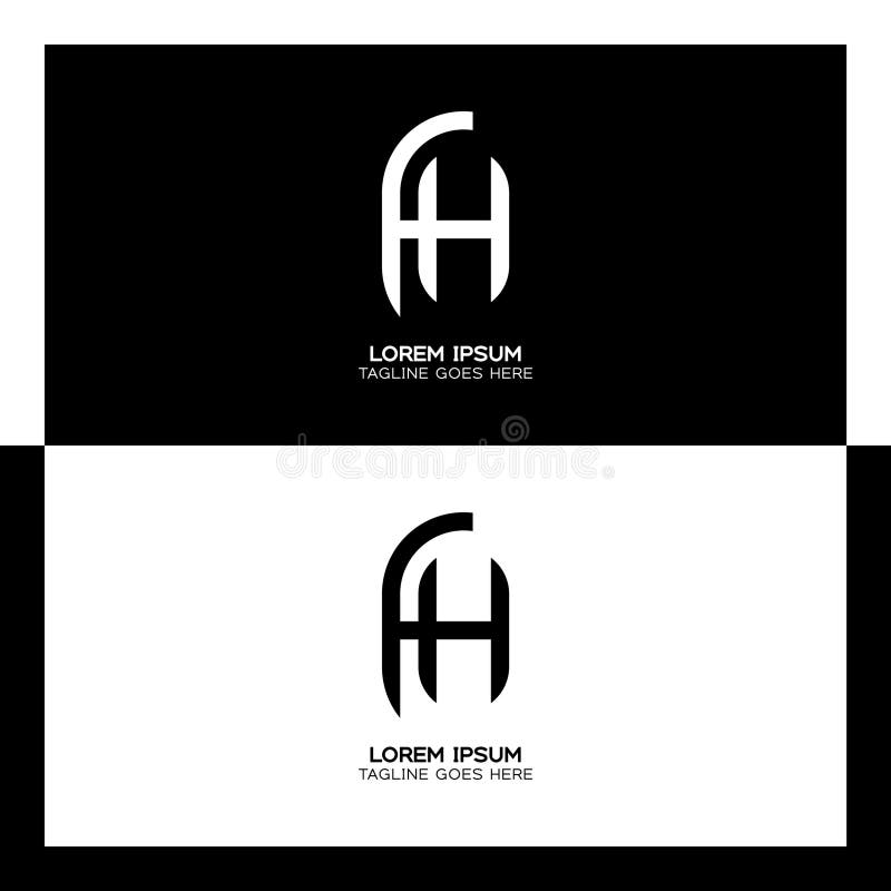 FH Initial Letters Linked Elegant Logo. Letter F and H Pattern Design ...